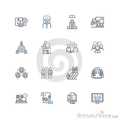 Entity Structure Line Icons Collection. Hierarchy, Architecture, Nerk ...