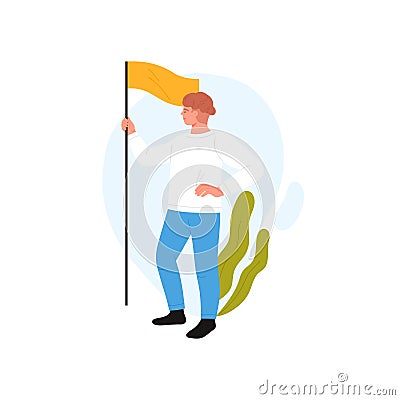 ENTJ MBTI Type Of Personality, Creative Extrovert Holding Pioneer Flag ...