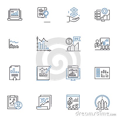 Enumeration Line Icons Collection. Classification, Counting, Listing ...