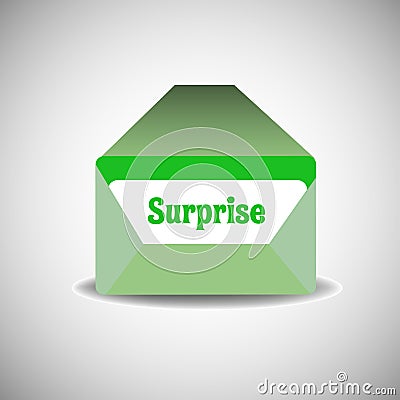 Envelope With A Surprise Letter Cartoon Vector | CartoonDealer.com ...