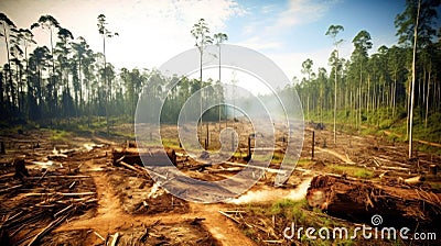 Environmental Degradation And Ecological Imbalance. Human-driven ...