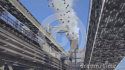 Environmental Pollution Visualization. White Smoke from the Factory ...