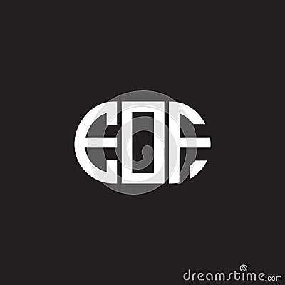 EOF Letter Logo Design On Black Background. EOF Creative Initials ...
