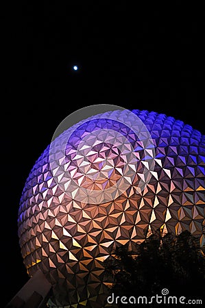 Epcot Center At Night Editorial Photo - Image: 7404446