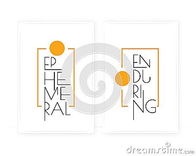 Ephemeral Enduring, Vector, Scandinavian Minimalist Poster Design ...