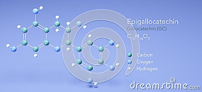 Epigallocatechin, Molecular Structures, Gallocatechin, 3d Model ...