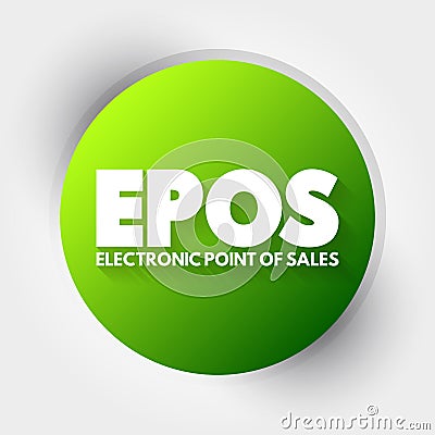 EPOS - Electronic Point Of Sales Acronym, Business Concept Background ...