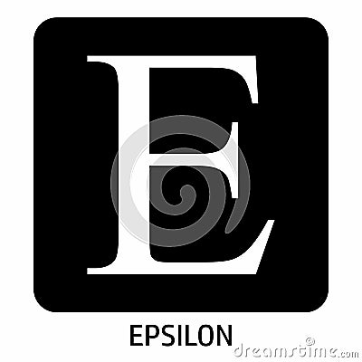 Epsilon Greek Letter Icon Stock Photography | CartoonDealer.com #190683488