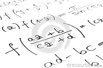 Hand Writing Complex Math Formula Stock Image - Image of ballpoint ...