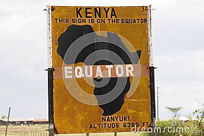 Equator Sign In Kenya Stock Images - Image: 22648404