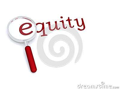 Equity With Magnifying Glass Stock Image | CartoonDealer.com #212773447