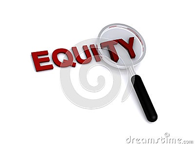 Equity With Magnifying Glass On White Royalty-Free Stock Photo ...