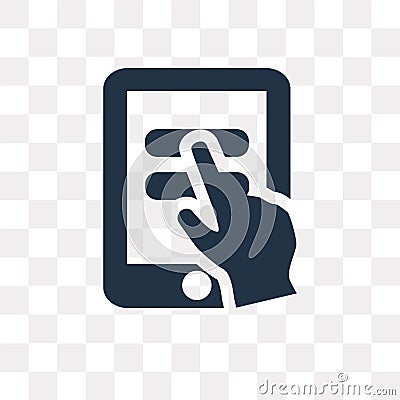 Ereader Vector Icon Isolated On Transparent Background, Ereader ...