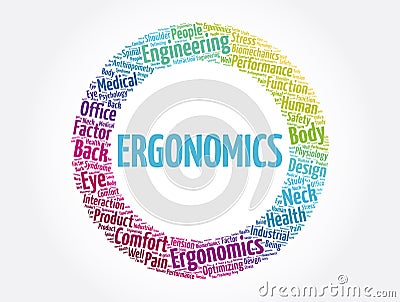 Ergonomics Word Cloud Collage, Concept Background Stock Photography ...