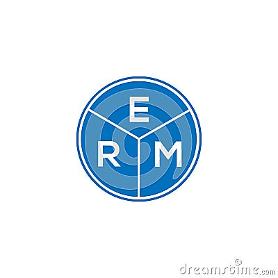 ERM Letter Logo Design On White Background. ERM Creative Circle Letter ...