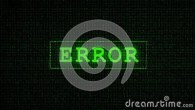 Error Text - Digital Data Code Matrix Stock Footage - Video of code ...