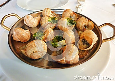 Escargot Served Royalty Free Stock Photo - Image: 25101255