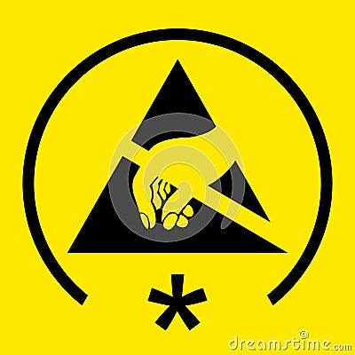 ESD Protective Area Symbol Sign, Vector Illustration, Isolated On White ...