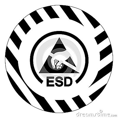 ESD Protective Area Symbol Sign, Vector Illustration, Isolated On White ...