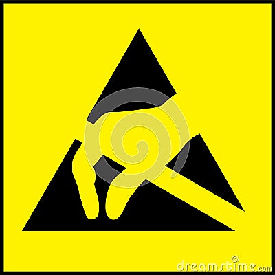 ESD Symbol Electrostatic Discharge Cartoon Vector | CartoonDealer.com ...