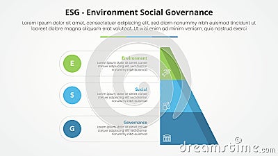 ESG Frameworks Infographic Concept For Slide Presentation With Half ...