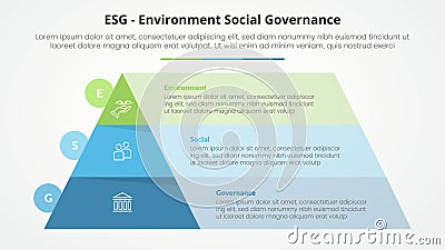 ESG Frameworks Infographic Concept For Slide Presentation With Pyramid ...