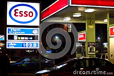 Esso Gas Station Editorial Stock Image - Image: 12076324
