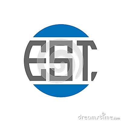 EST Letter Logo Design On White Background. EST Creative Initials ...