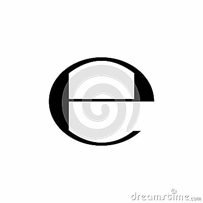 Estimated Sign, E Mark, E Symbol Vector Design Isolated On White ...