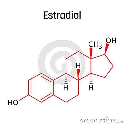 Estradiol Structural Formula Of Molecular Structure Royalty-Free Stock ...