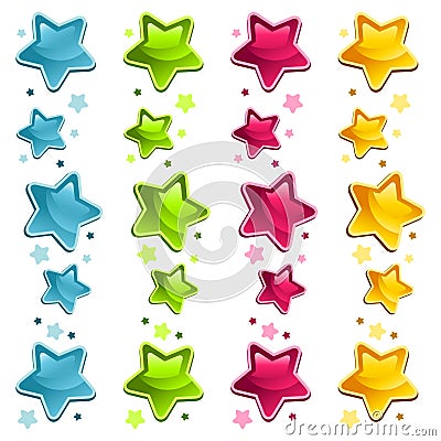 Estrelas Coloridas Brilhantes Imagens de Stock - Imagem: 17201464
