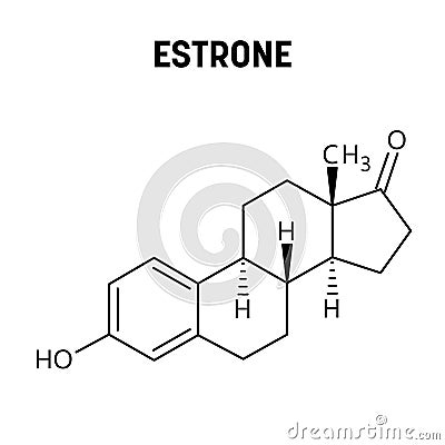 Estrone Structural Formula Of Molecular Structure Cartoon Vector ...
