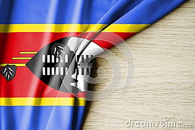 Eswatini Flag. Fabric Pattern Flag Of Eswatini. 3d Illustration. With ...