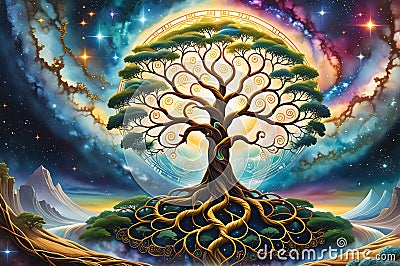 Eternal Connection: Majestic Tree Of Life, Roots Deep Within ...