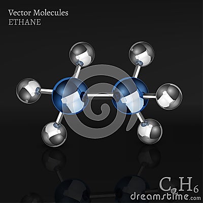 Ethane Molecule Image Vector Illustration | CartoonDealer.com #83038698