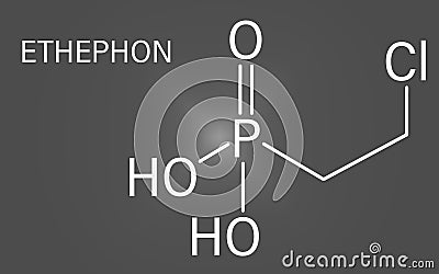 Ethephon Molecule. Skeletal Formula. Cartoon Vector | CartoonDealer.com ...