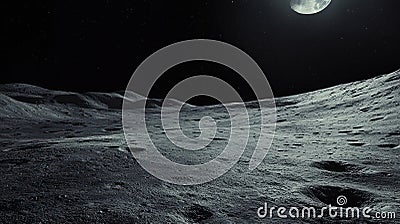 Ethereal Moon Surface Aerial View Royalty-Free Stock Photography ...