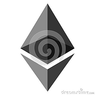 Ethereum ETH Token Symbol Cryptocurrency Logo, Coin Icon Isolated On ...