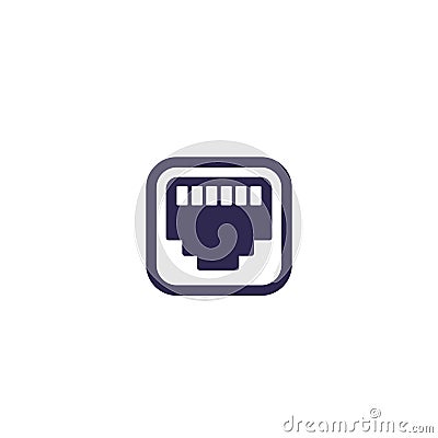 Ethernet Port Icon Cartoon Vector | CartoonDealer.com #165236353