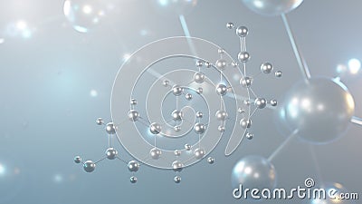 Ethinylestradiol Molecular Structure, 3d Model Molecule, Hormonal ...