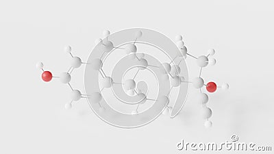 Ethinylestradiol Molecule 3d, Molecular Structure, Ball And Stick Model ...