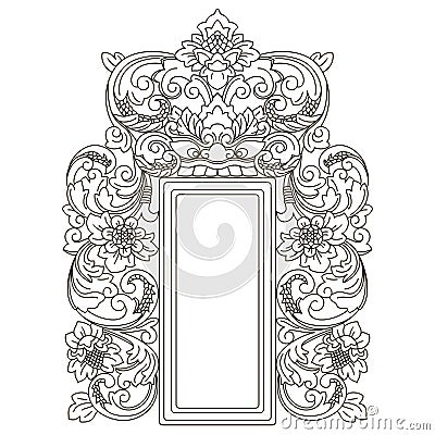 Ethnic Indonesian Frame. Stock Photo - Image: 43825598