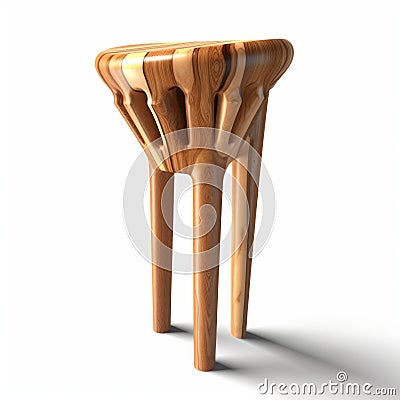Art-inspired Wood Stool Wall Sconce: Realistic, Romanesque, And ...
