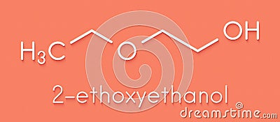 2-ethoxyethanol Solvent Molecule. Can Dissolve Many Types Of Molecules ...