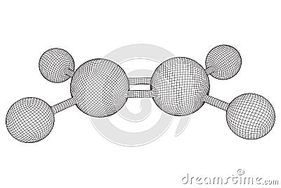 Ethylene Ethene Molecule. Cartoon Vector | CartoonDealer.com #175840797
