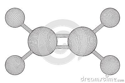Ethylene Ethene Molecule. Cartoon Vector | CartoonDealer.com #173964559