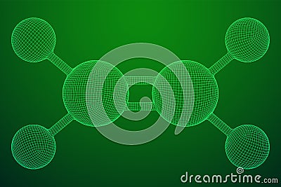 Ethylene Ethene Molecule. Cartoon Vector | CartoonDealer.com #174442643