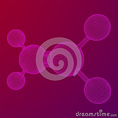 Ethylene Ethene Molecule. Cartoon Vector | CartoonDealer.com #175532637