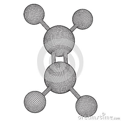 Ethylene Ethene Molecule. Cartoon Vector | CartoonDealer.com #176053579