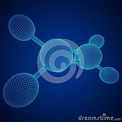 Ethylene Ethene Molecule. Cartoon Vector | CartoonDealer.com #176572985